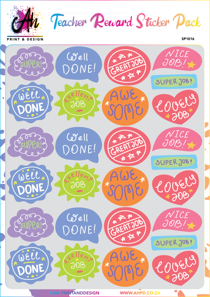(SP1016) Teacher Reward Sticker Pack – AH Print & Design